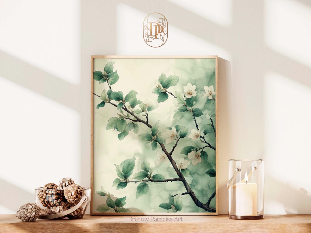 Sage Green Love French Toile Shack Fancy Japandi Wall Art Gallery White ...