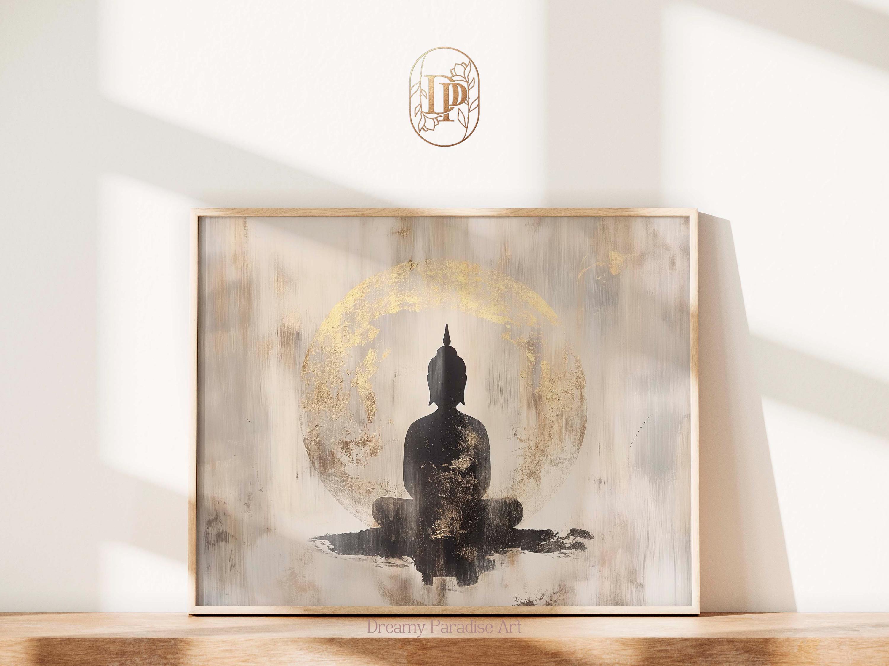 Buddha Wall Art Aesthetic Japandi Wall Art Bedroom Decor Painting ...