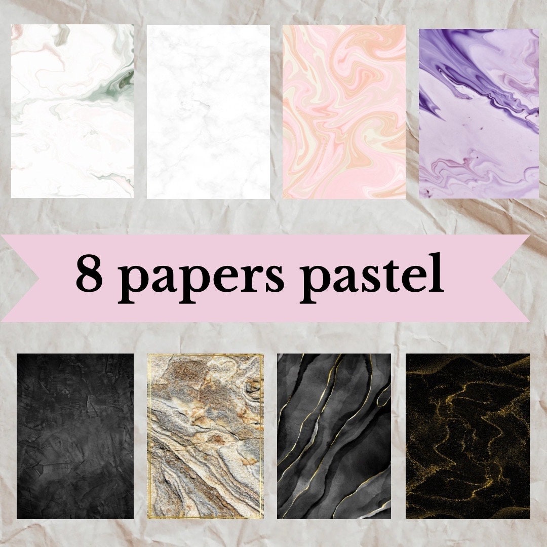 8 Marbled Digital Papers, Instant Download, Marbled Pastel Digital ...