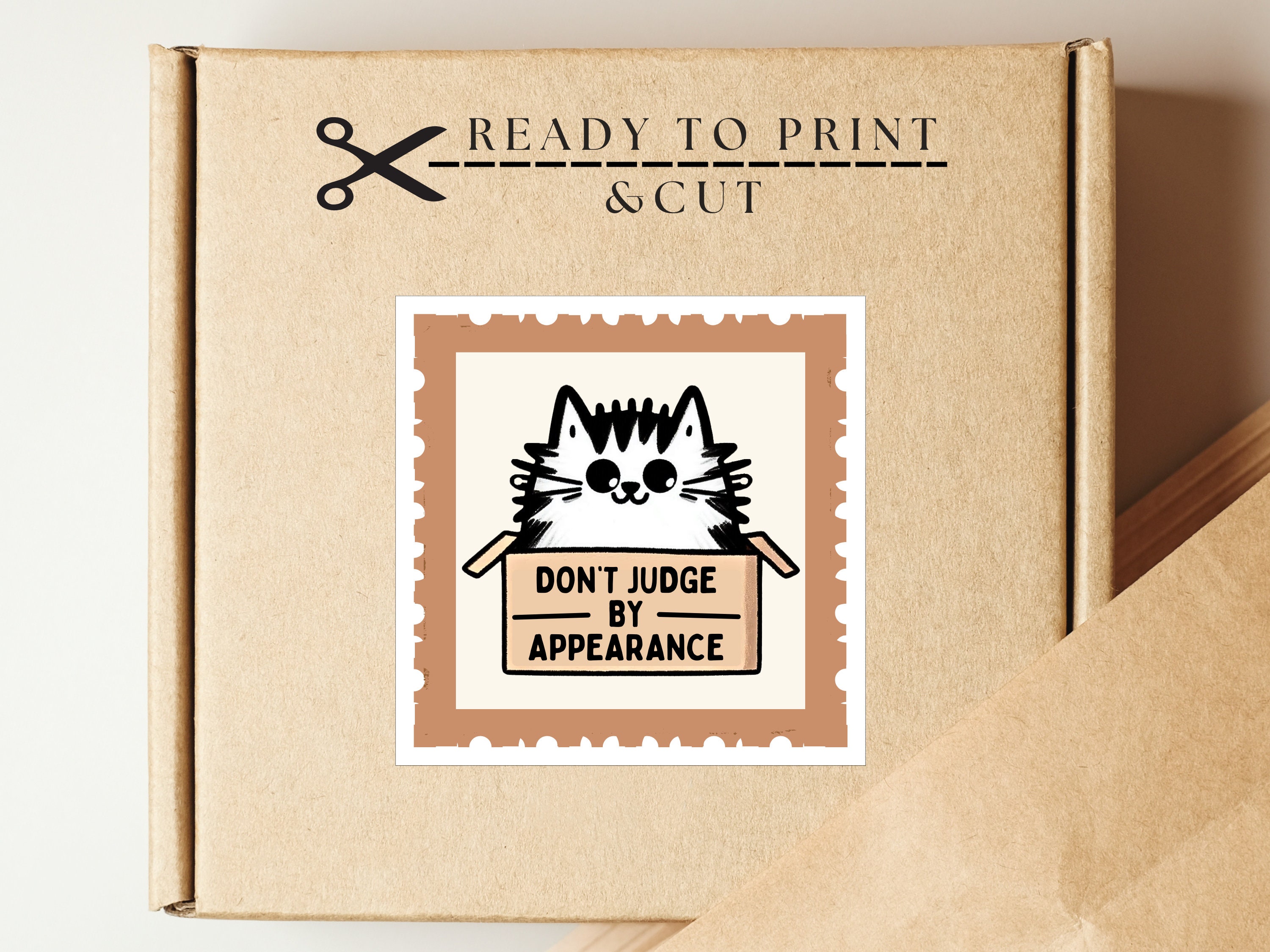 Printable Ugly Box Stickers Don't Judge by Appearance Labels for Reused ...