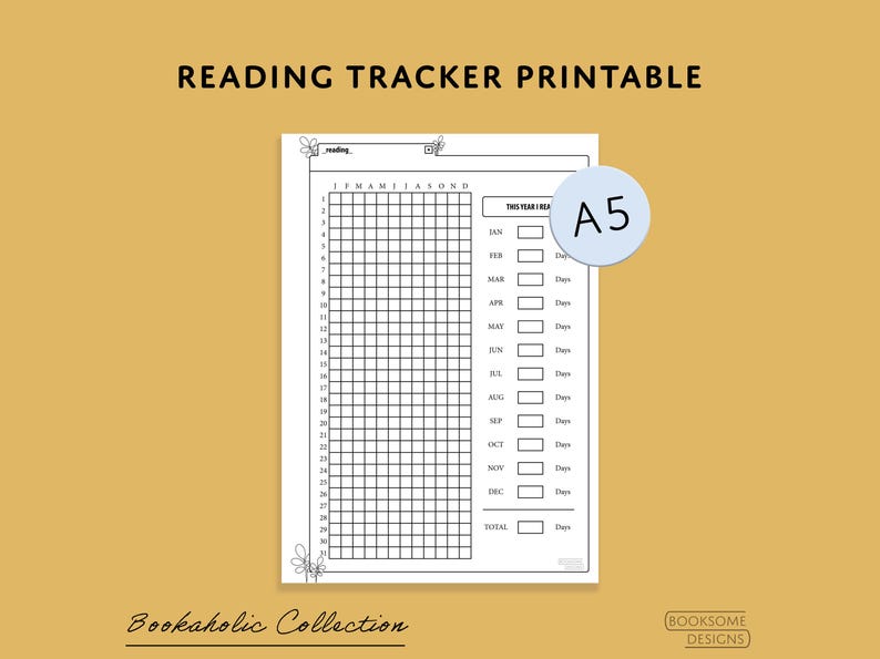 Reading Tracker Printable Template - for Coloring or Minimalist Style ...