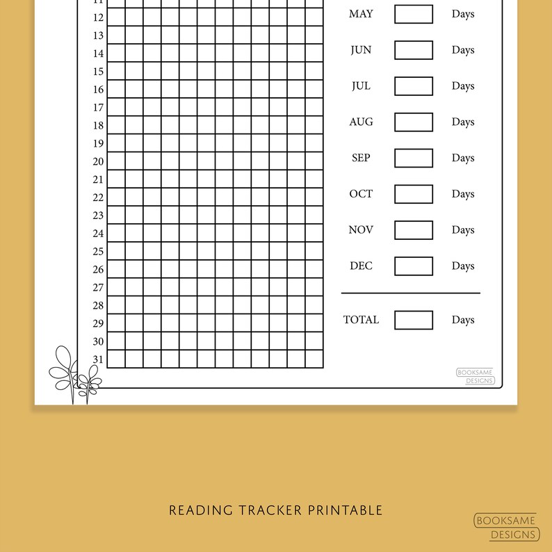 Reading Tracker Printable Template for Coloring or Minimalist Style ...