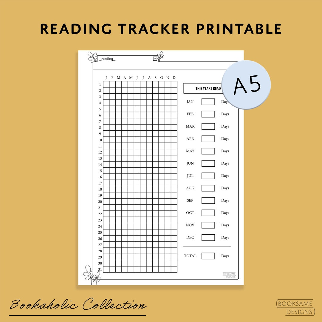 Reading Tracker Printable Template for Coloring or Minimalist Style ...