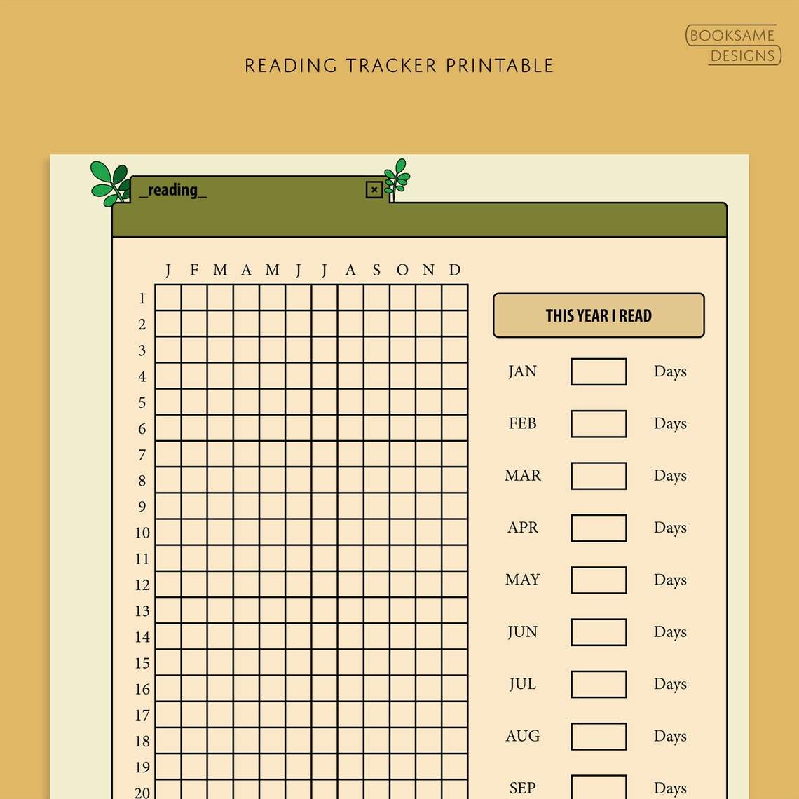 Reading Tracker Printable Template Reading Tracker A5 - Etsy