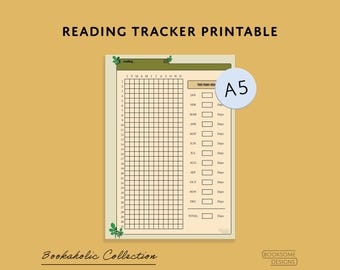 Reading Tracker Printable Template - for Coloring or Minimalist Style ...