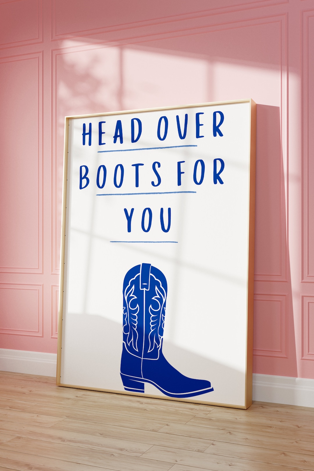 Head Over Boots Digital Print Wall Art, Digital Wall Art, Country Lyric ...