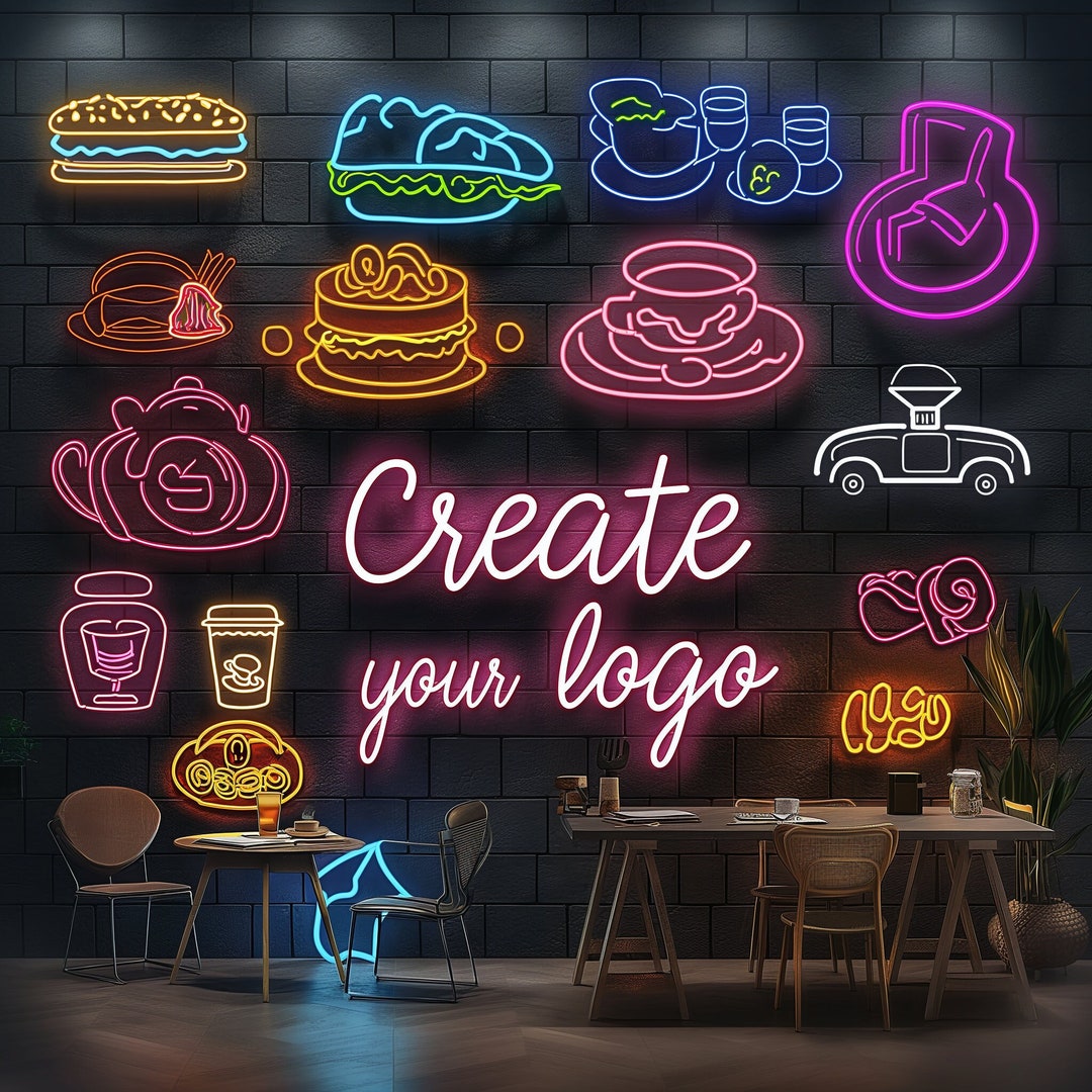 Create Your Logo Neon Sign Logo, Business Logo Sign, Custom Logo Sign ...