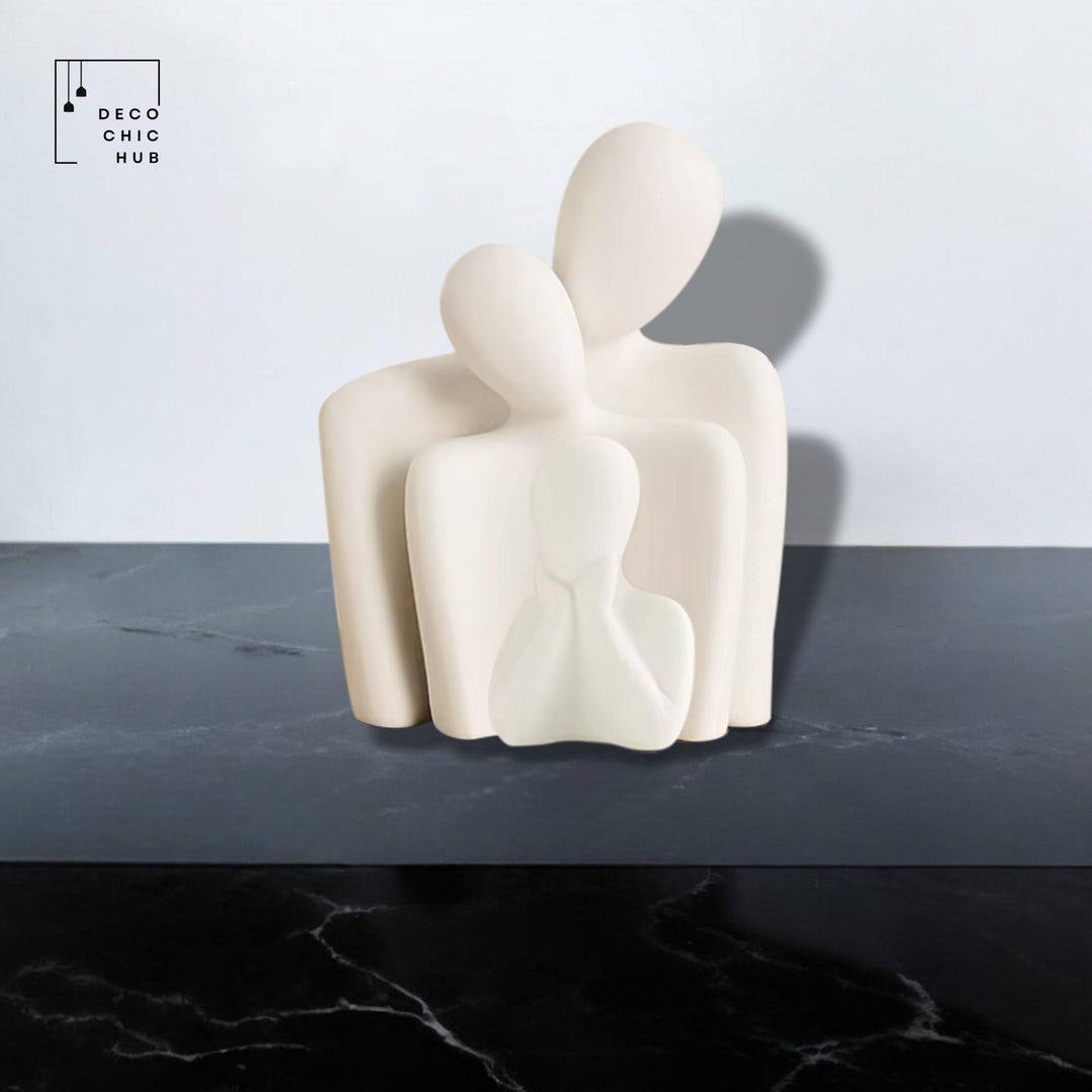 Modern White Sculpture, Hug Statue, Office Home Decoration, Home Decor ...
