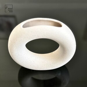 Modern Ceramic Round Shaped Vase, Living Room Flower Arrangement ...