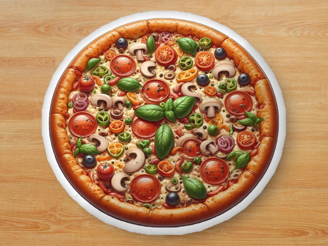 Custom Shaped Round Pizza Shaped Pillow Plushy Pillow Personalized ...