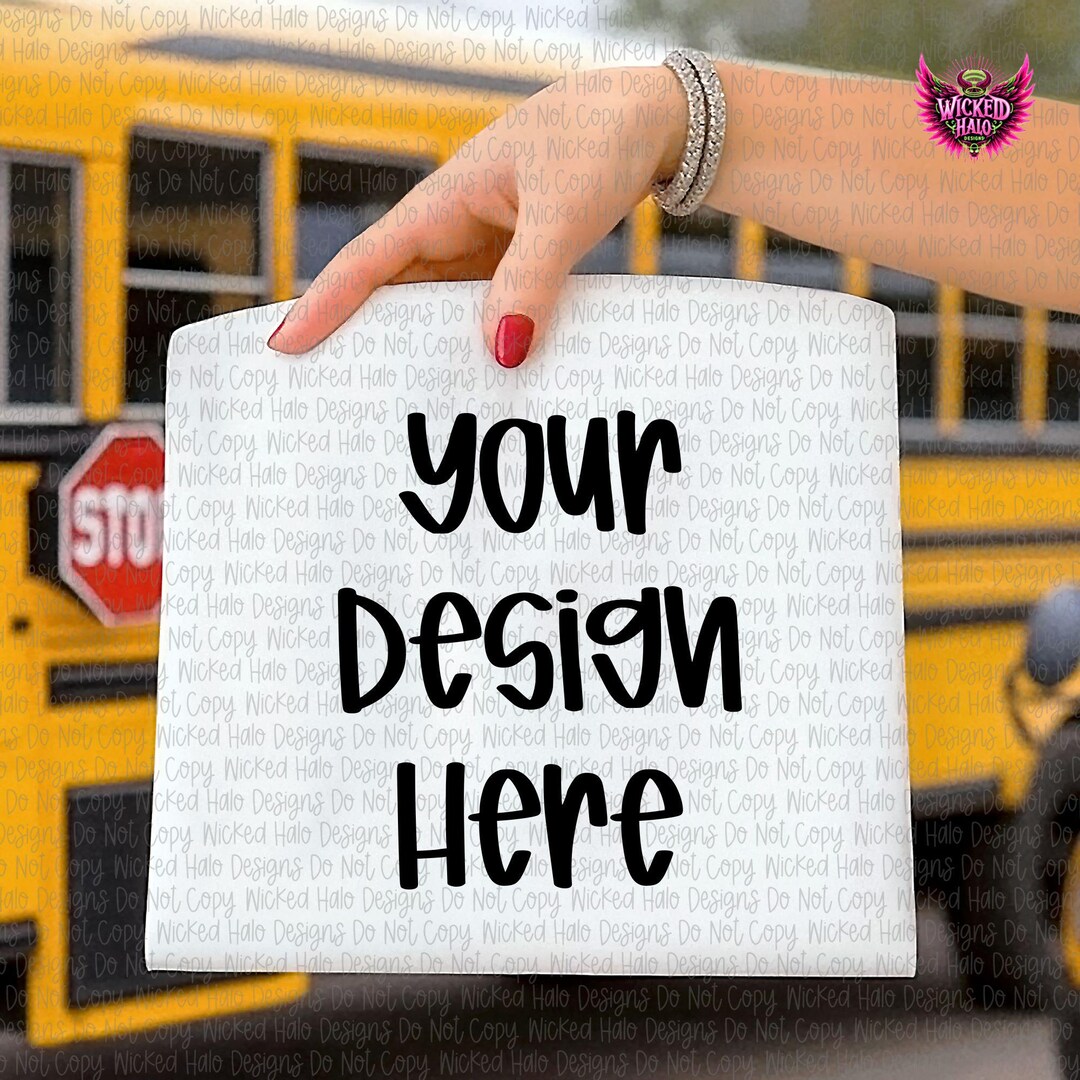 School Bus White Shirt Mockup - Etsy