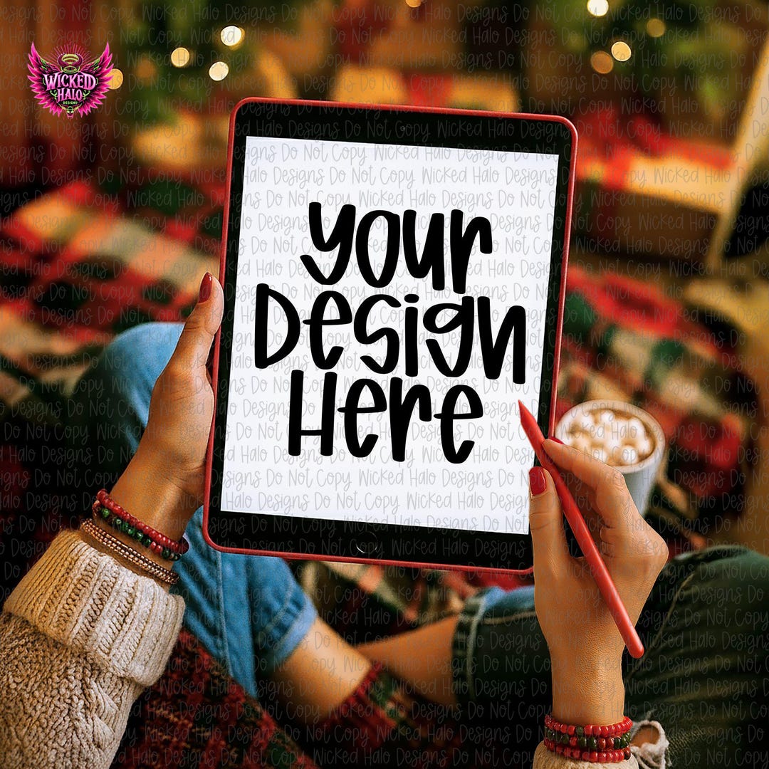 Christmas iPad V1 Mockup - Etsy