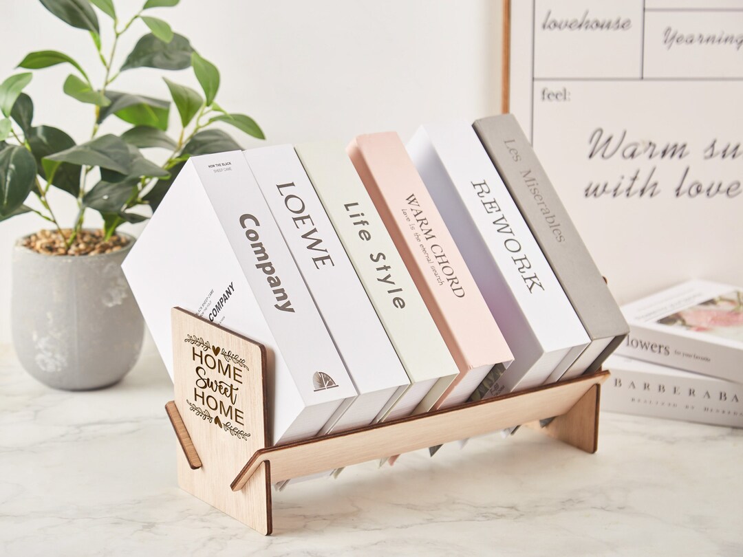 Wood Desktop Bookshelf,free Standing Bookcase,home Office Decor,small ...