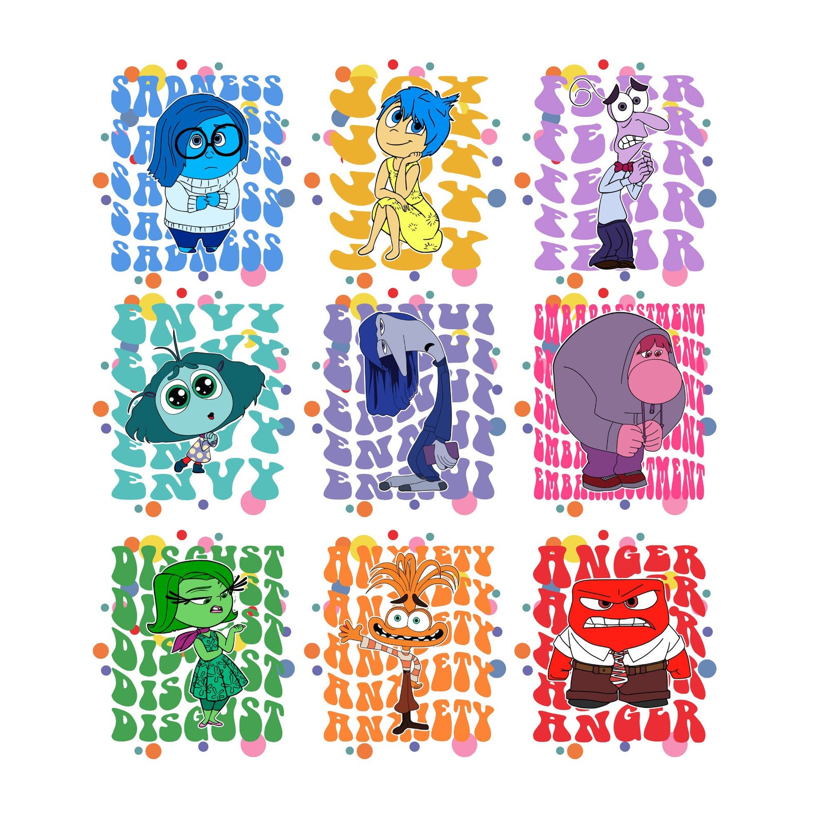 Inside Out 2 Bundle Svg Png, Today I Feel Png, Inside Out Characters ...