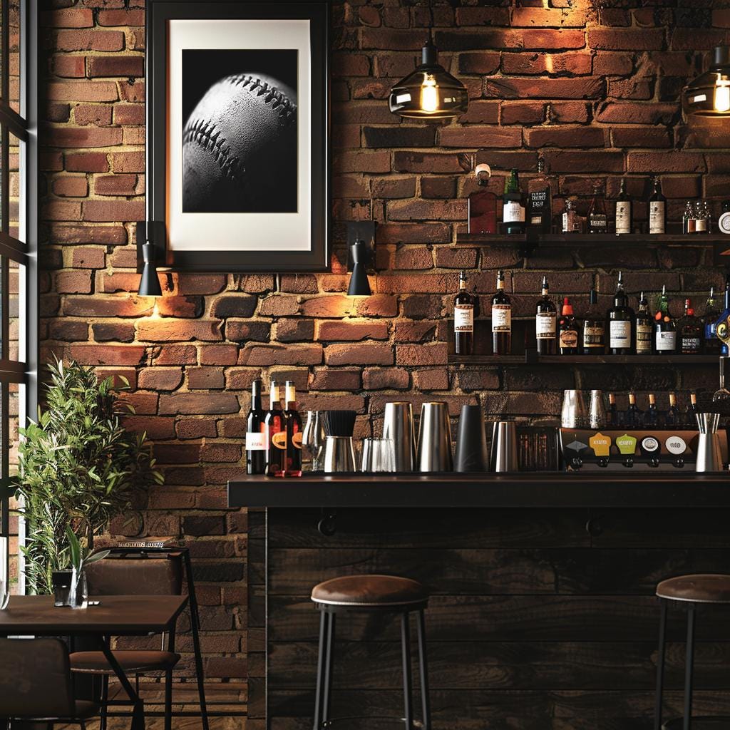 Black and White Baseball Art Print and Canvas - Ideal Sports Decor for ...