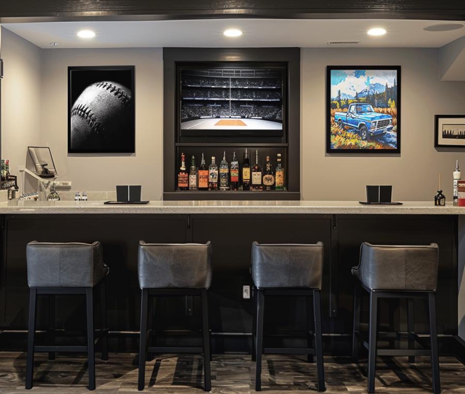 Black and White Baseball Art Print and Canvas - Ideal Sports Decor for ...