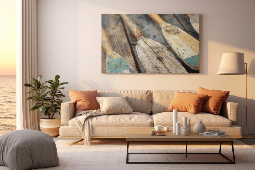 Vintage Boat Oars Poster - Rustic Decor for Beach House and Lakeside ...