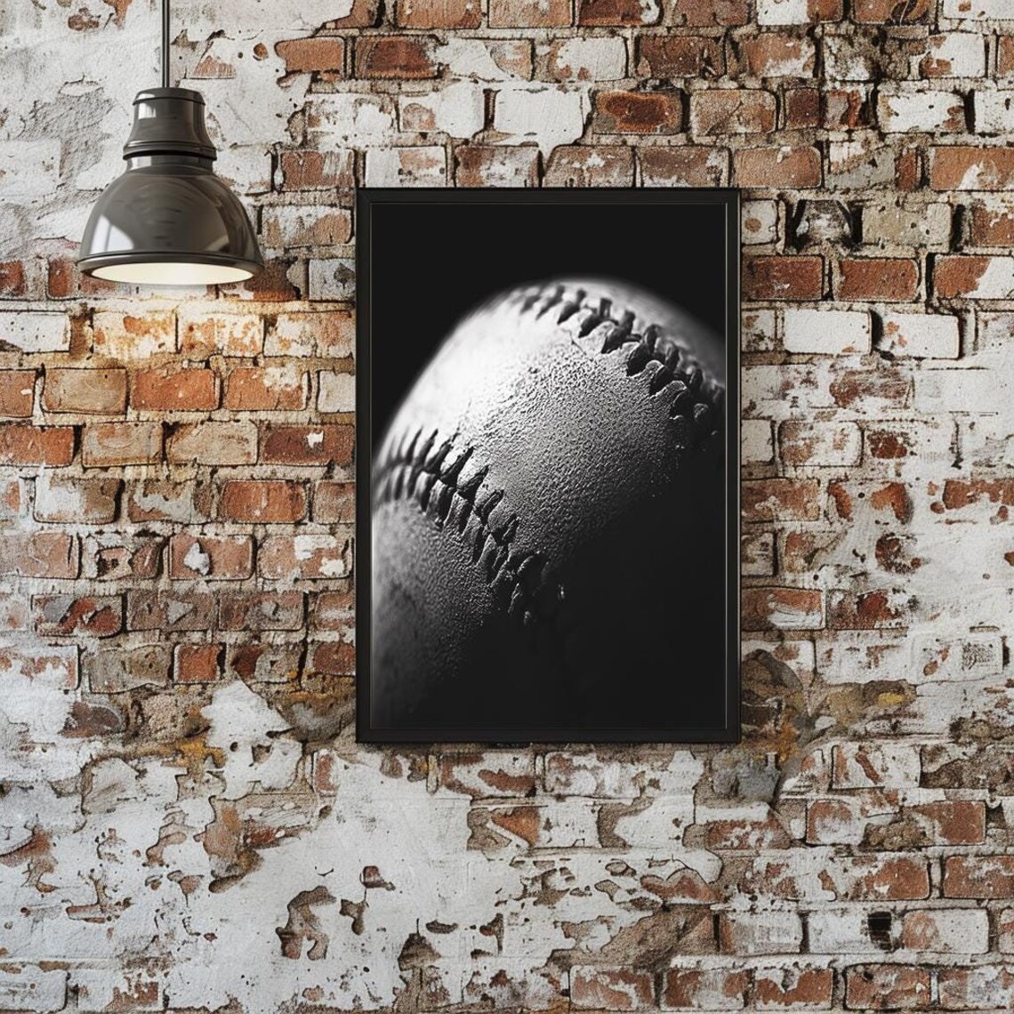 Black and White Baseball Art Print and Canvas Ideal Sports Decor for ...