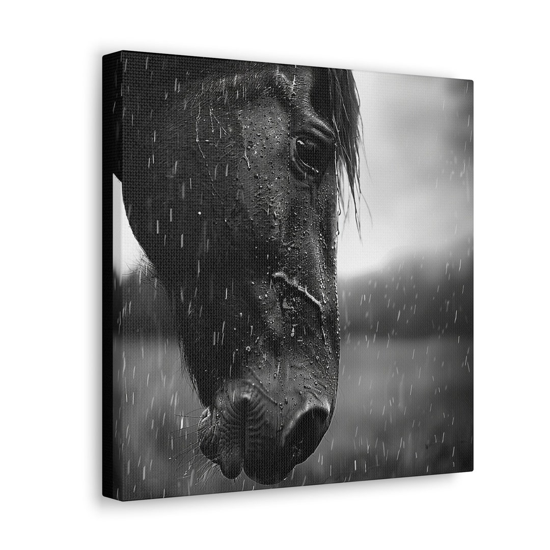 American Mustang Horse Canvas Art Rustic Home Decor Gallery Wrap for ...