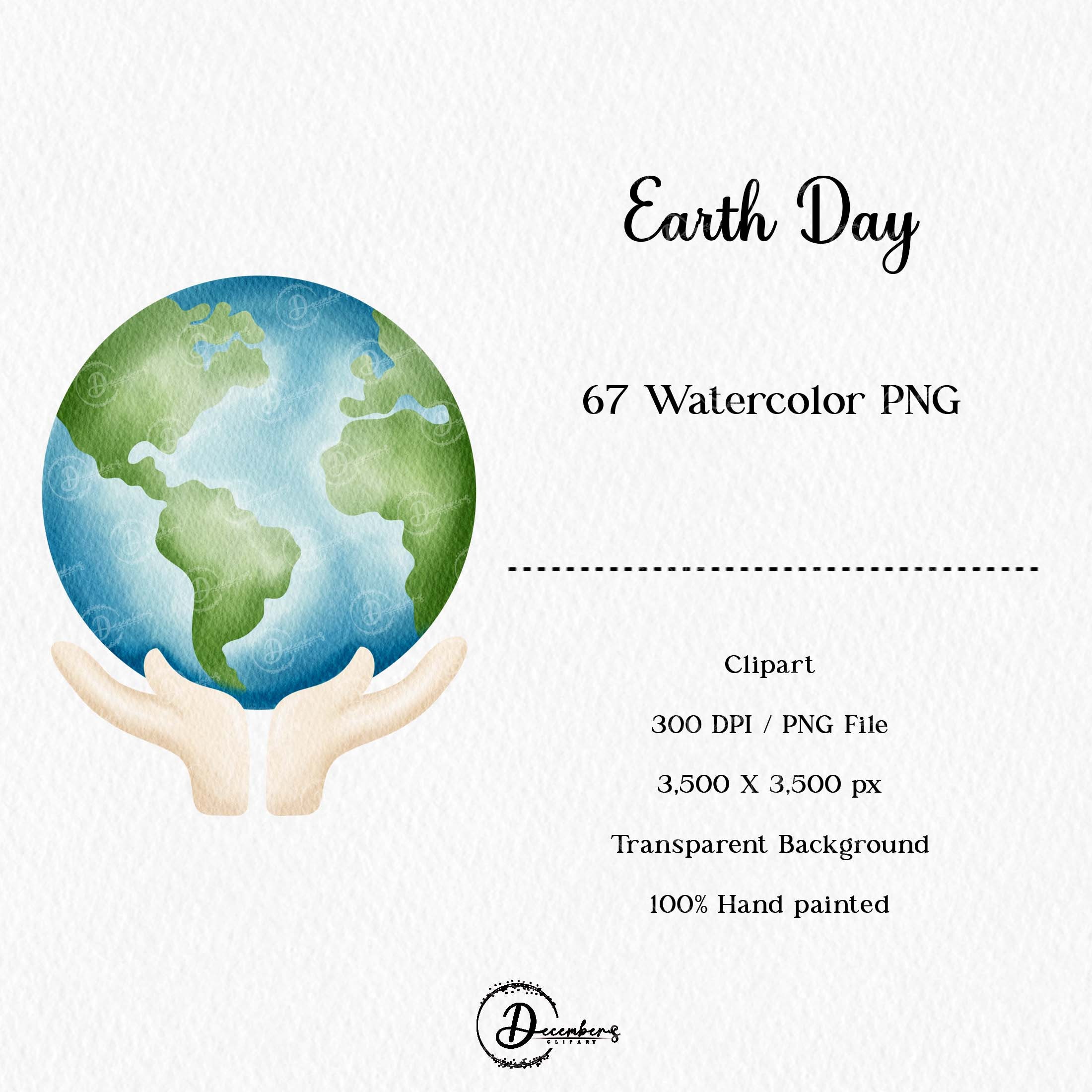 Earth Day, Watercolor Earth Day, Earth Day Clipart, Environment Clipart ...