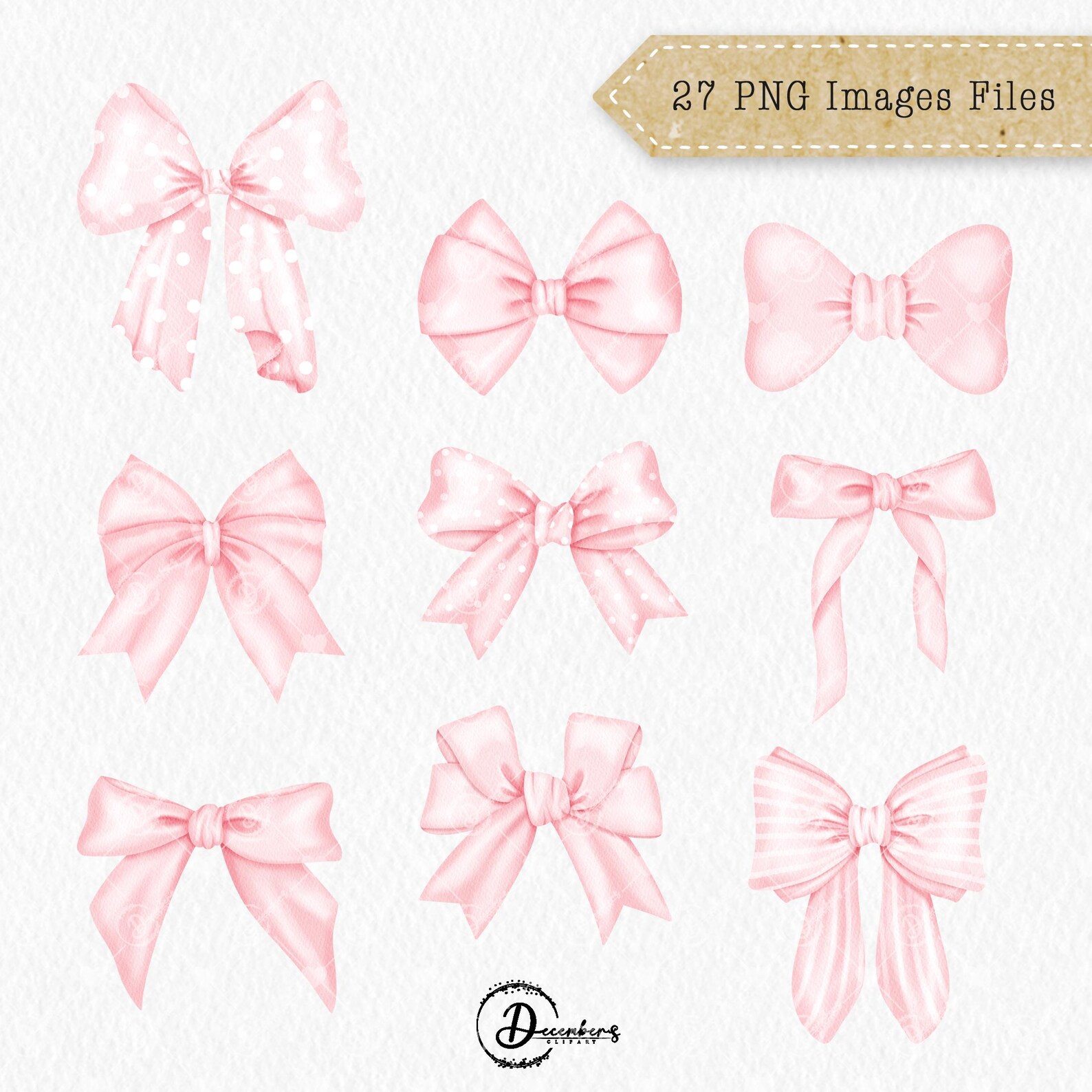 Pink Coquette Bow, Pink Coquette Ribbon, Gift Bow Clipart, Decoration ...