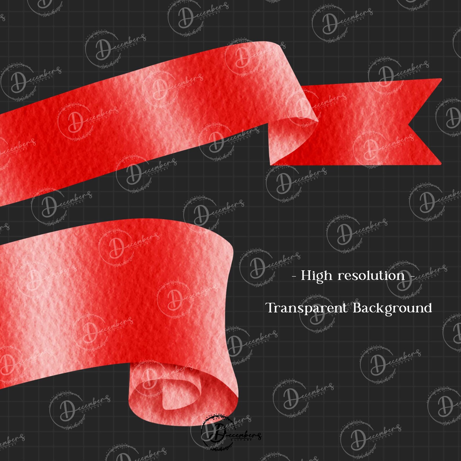 Watercolor Red Ribbon Banners Clipart PNG, Watercolor Clipart, Banner ...