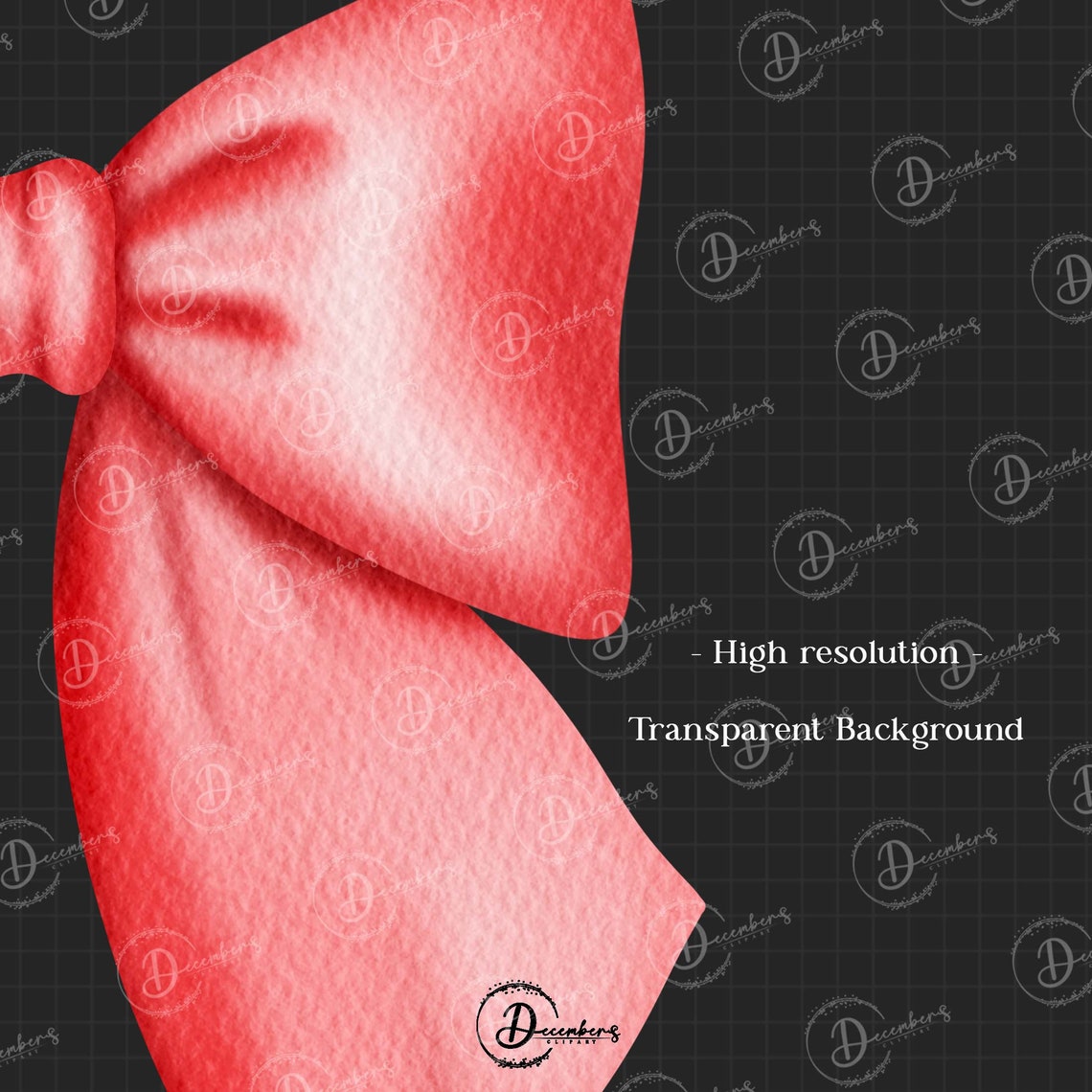 Watercolor Red Ribbon Bow Clipart, Decoration Valentine, Bow Gift Tag ...