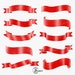 Watercolor Red Ribbon Banners Clipart PNG, Watercolor Clipart, Banner ...