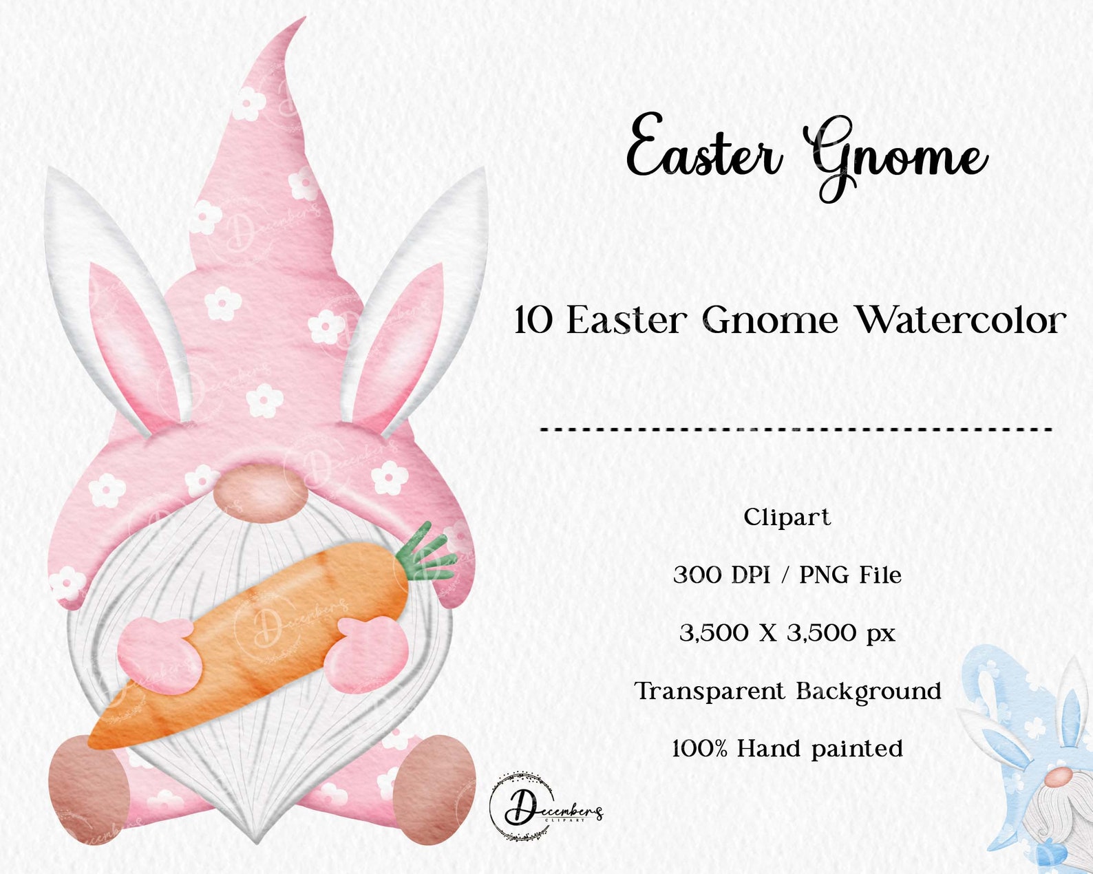 Watercolor Easter Gnome Clipart Png, Easter Day, Christian Easter Png ...