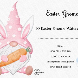 Watercolor Easter Gnome Clipart Png, Easter Day, Christian Easter Png ...