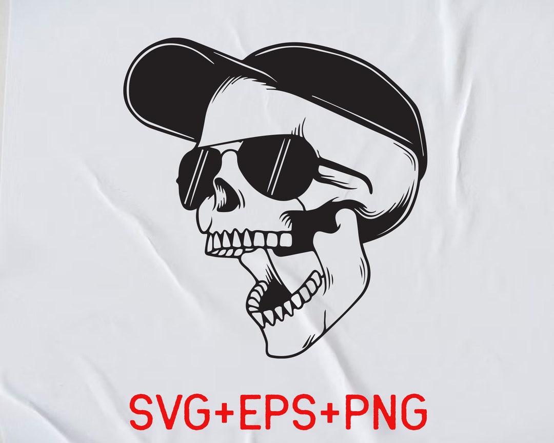 Skull Wear Cap Svg Skull Smiles Svg Dashing Skull Svg Skelton Svg Skull ...