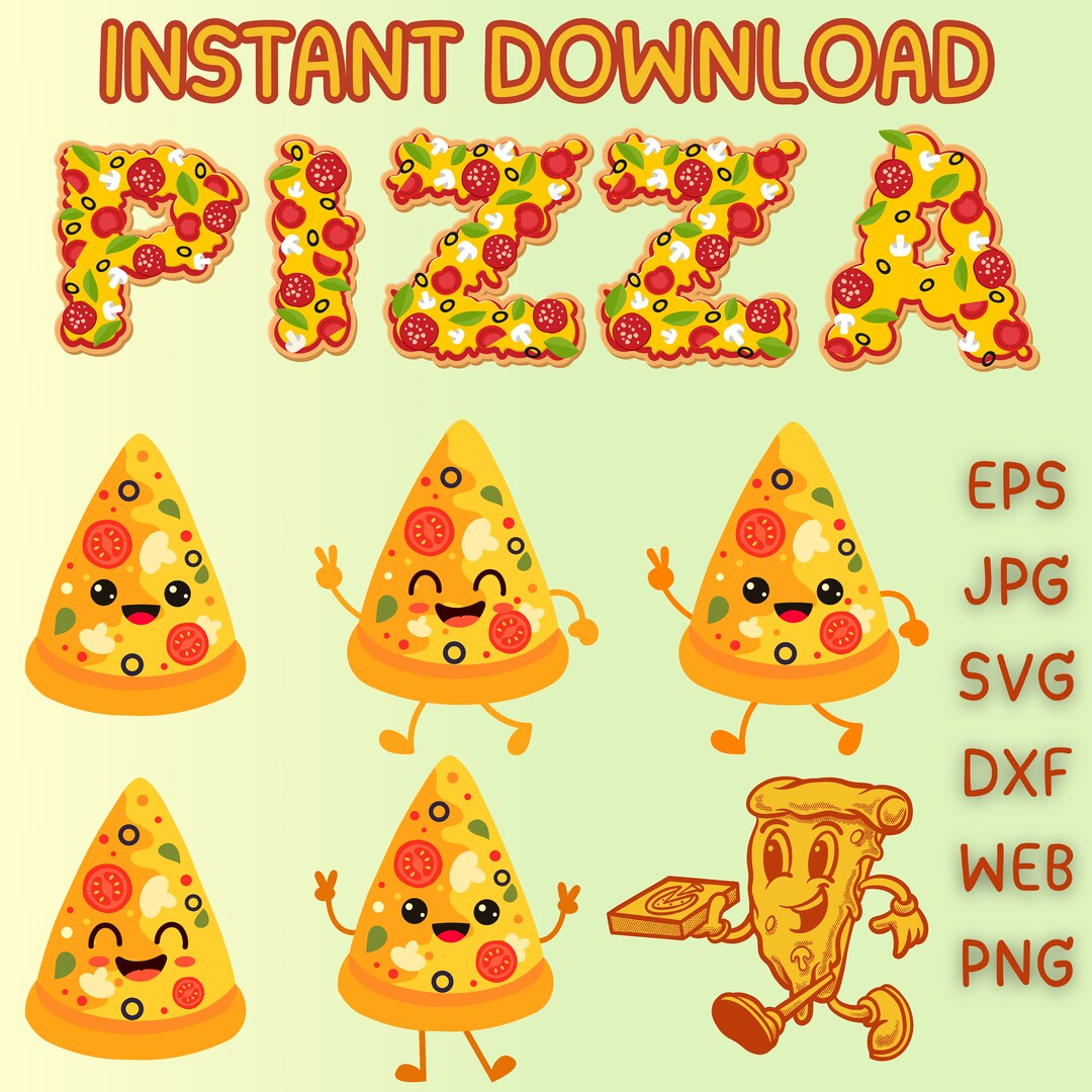 Pizza Svg Bundle / PIZZA CUT FILE / Pizza Png Bundle / Slice of Pizza ...