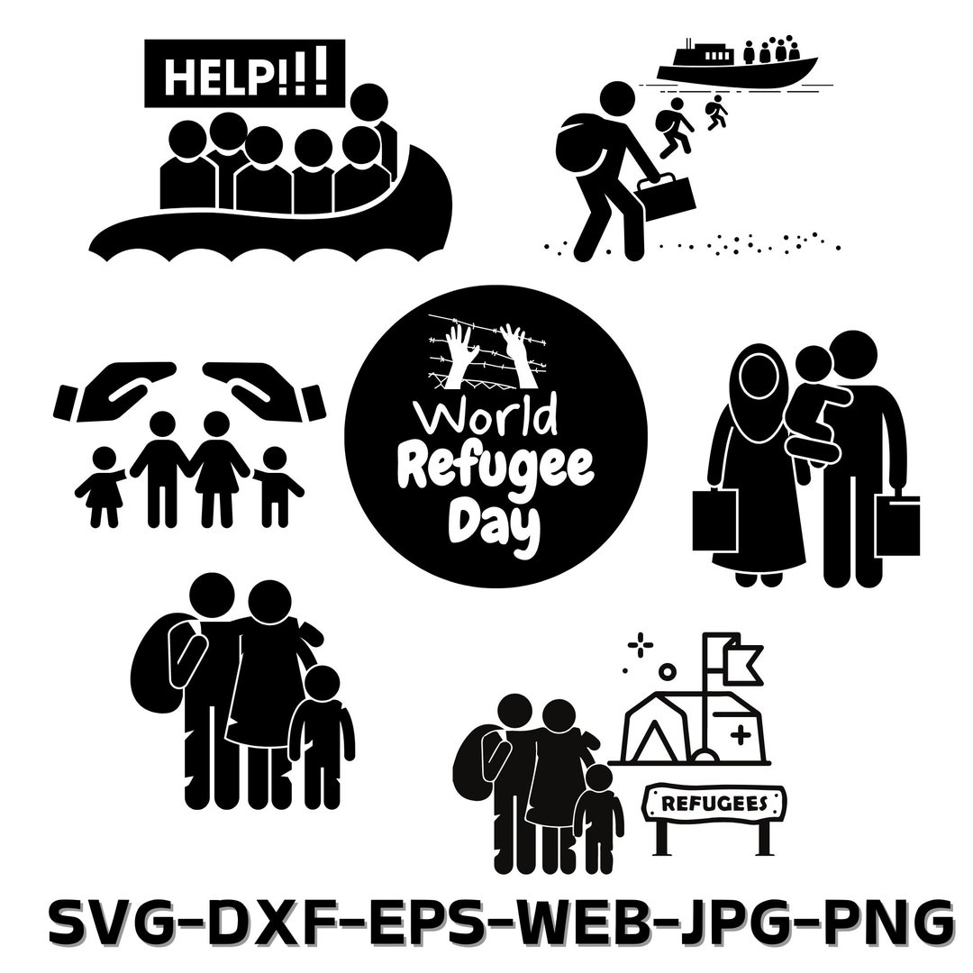 Refugee Svg,immigrants Svg,asylum Welcome,refugee Not Crime,protect ...
