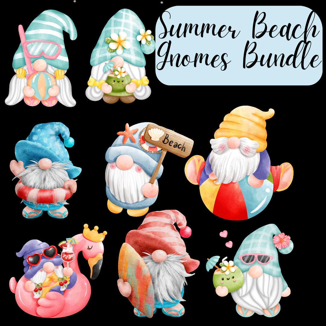 Beach Gnomes Svg,gnome Summer,gnome Svg Bundle,summer Gnome Bundle ...