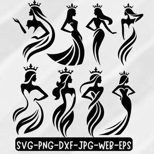 Silhouette Girlsilhouette Womanminimalist Woman Svgbeautiful Woman ...