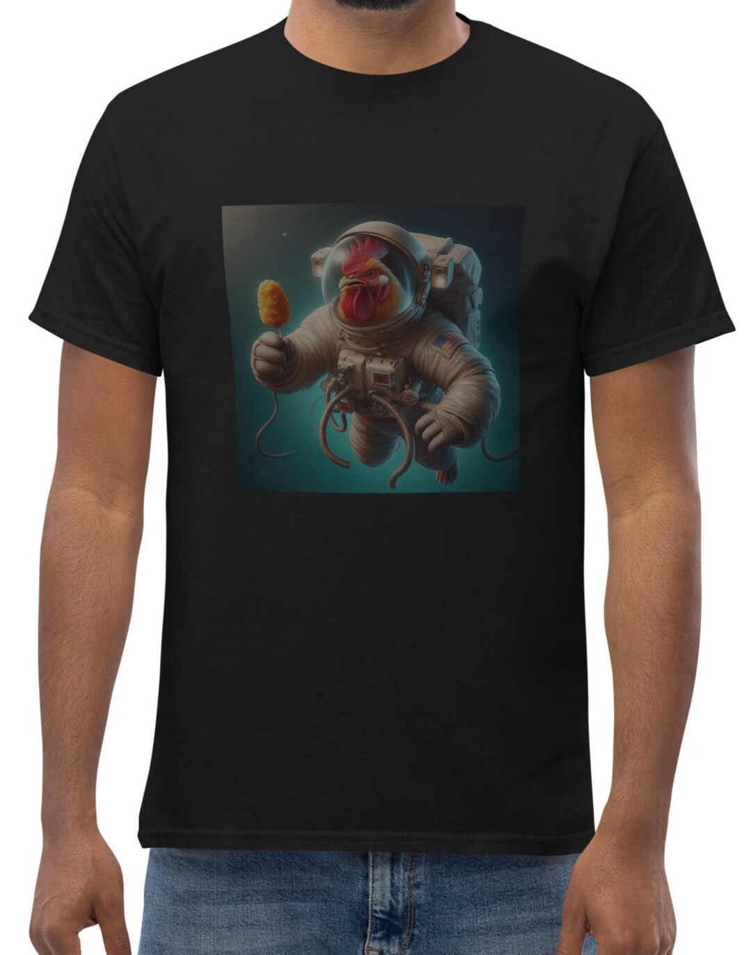 The Space Rooster T-shirt - Etsy