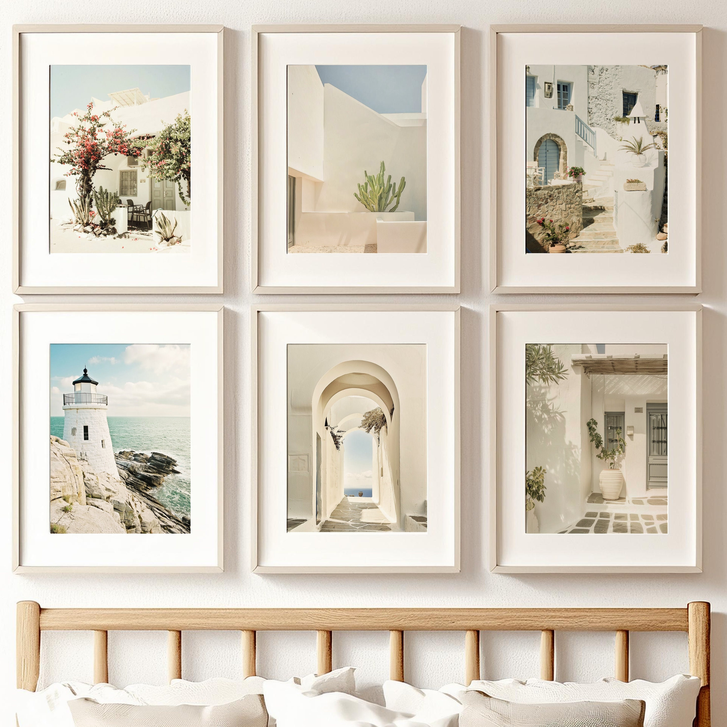 6 SET Greek Wall Hanging, Greece Prints, Travel Poster, Set of 6 Prints ...
