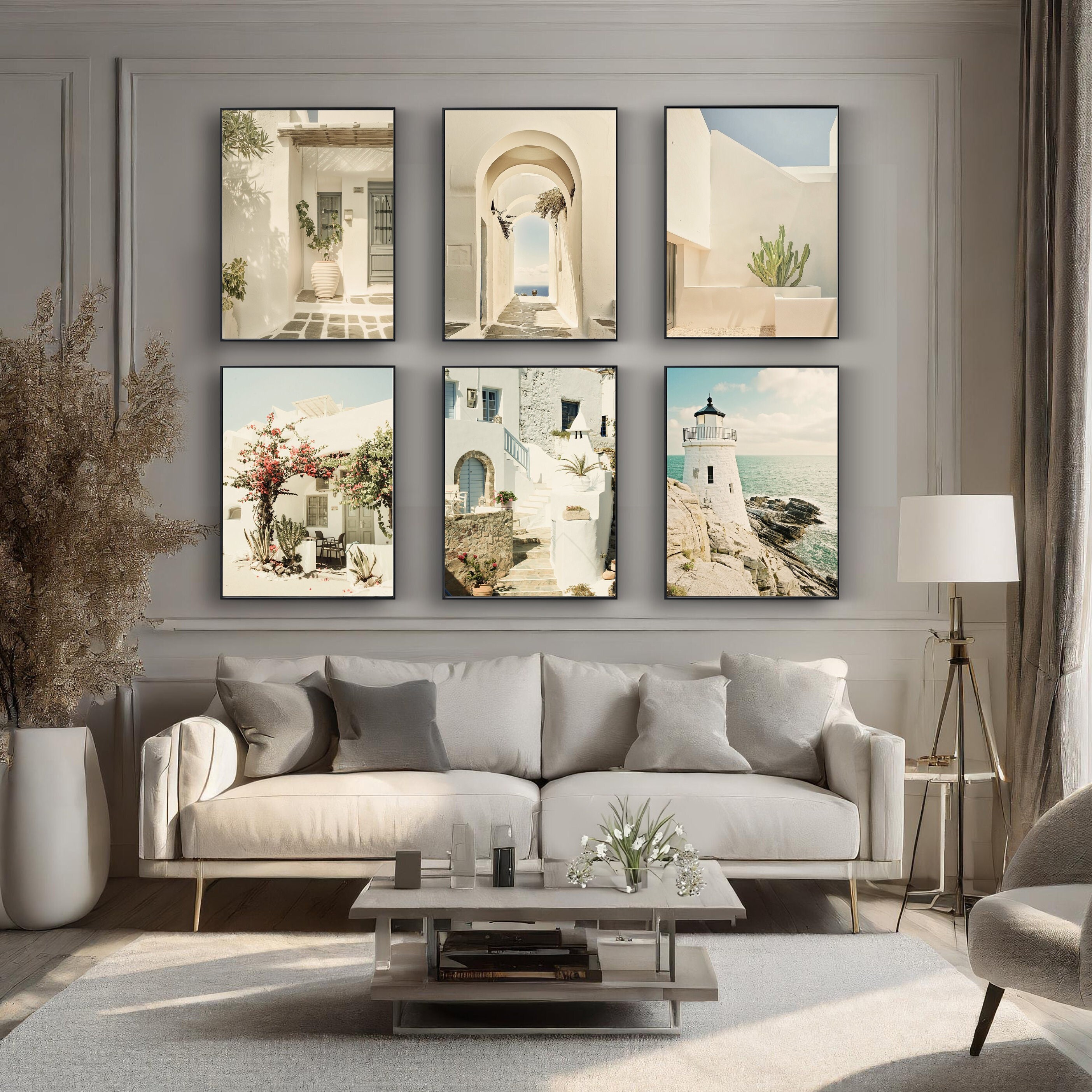 6 SET Greek Wall Hanging, Greece Prints, Travel Poster, Set of 6 Prints ...