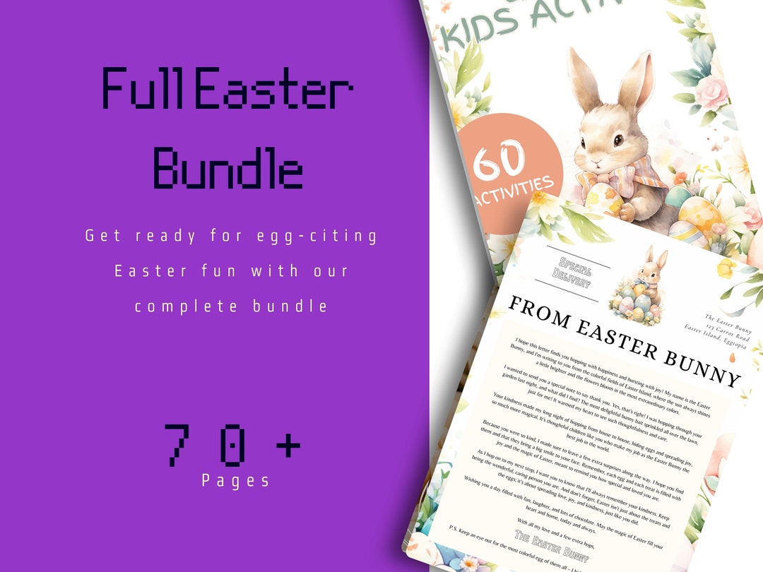 Full Easter Activities Bundle Printable Games Crafts Decorations DIY ...