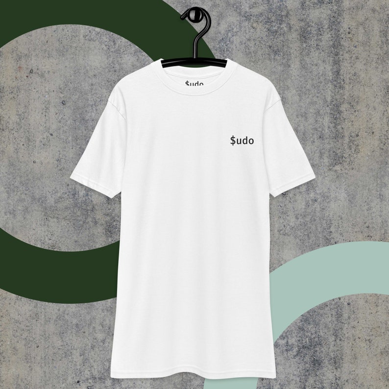 Sudo White 'CEO Shuffle' Python Tee Tech Humor & Style for Developers ...