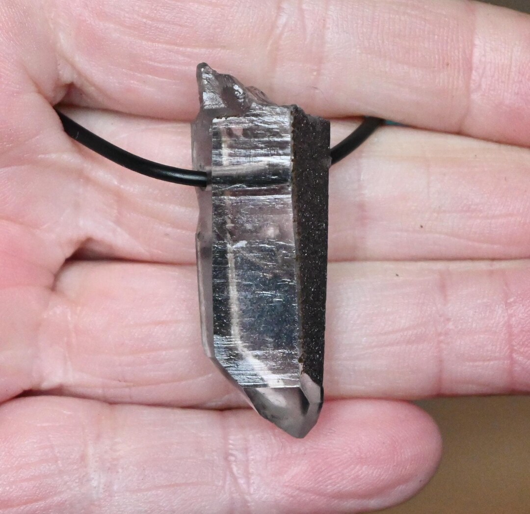 Beautiful HEMATITE LITHIUM Laser Quartz Pendant - Etsy