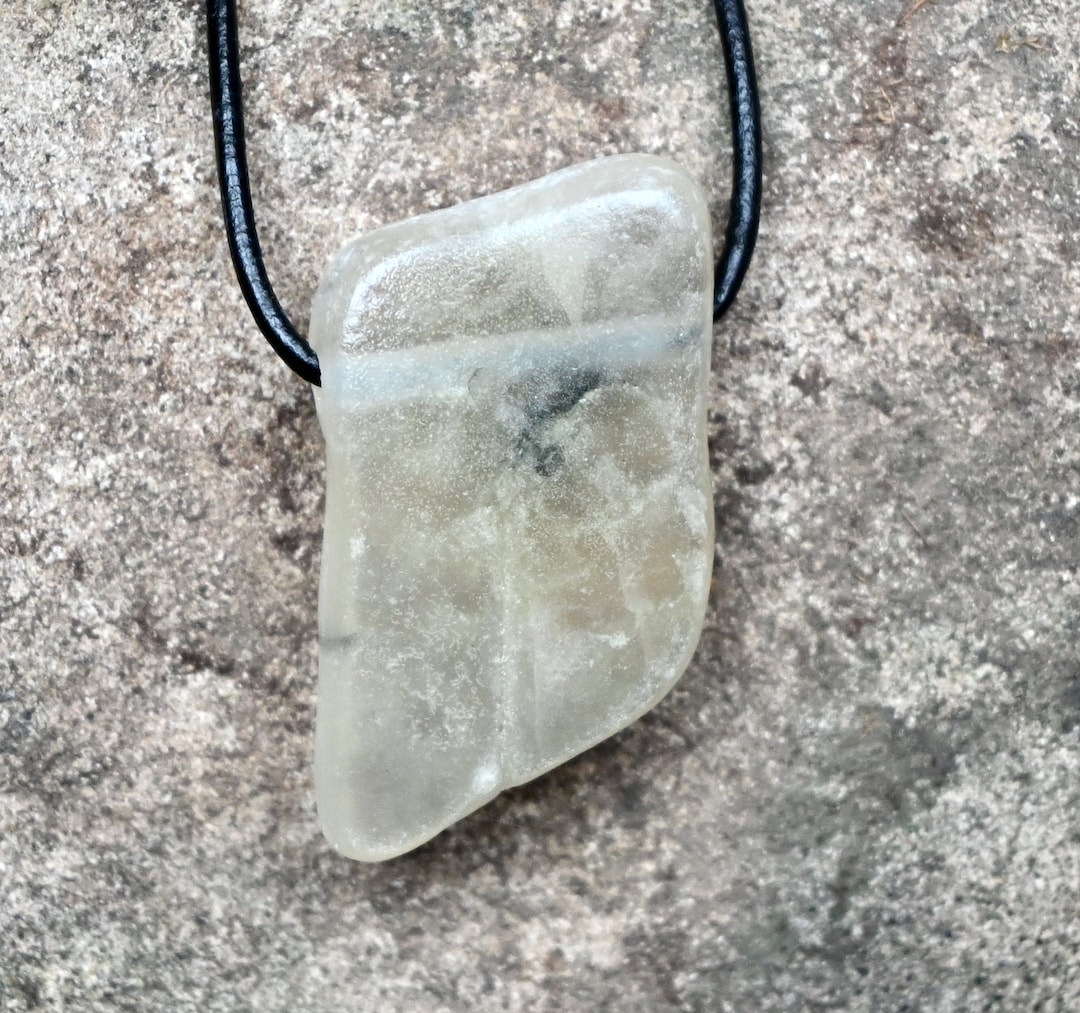 Beautiful ULEXITE TV Stone Pendant - Etsy