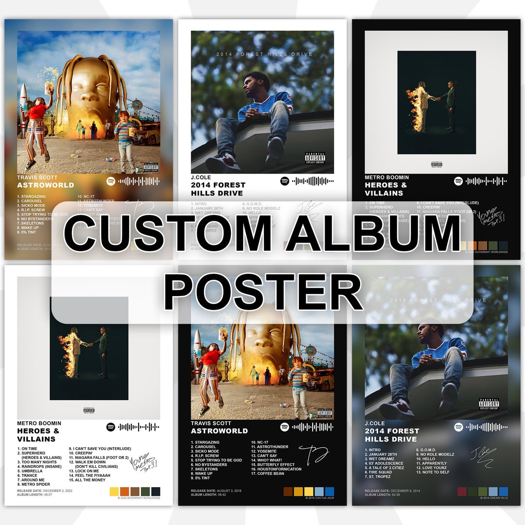 Custom Album Poster Choose Your Own Album Cover Poster Personalized ...