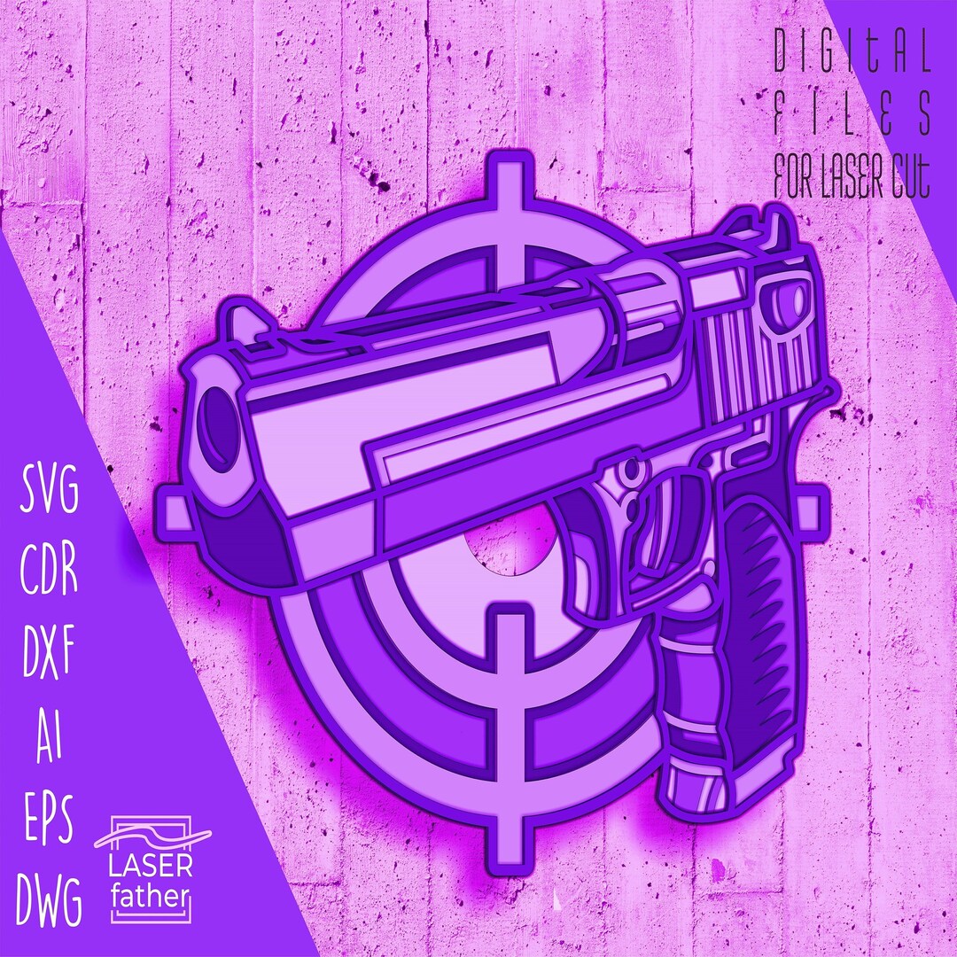 Gun SVG for Cricut, Digital Download, Laser Ready Files, Glock PNG ...