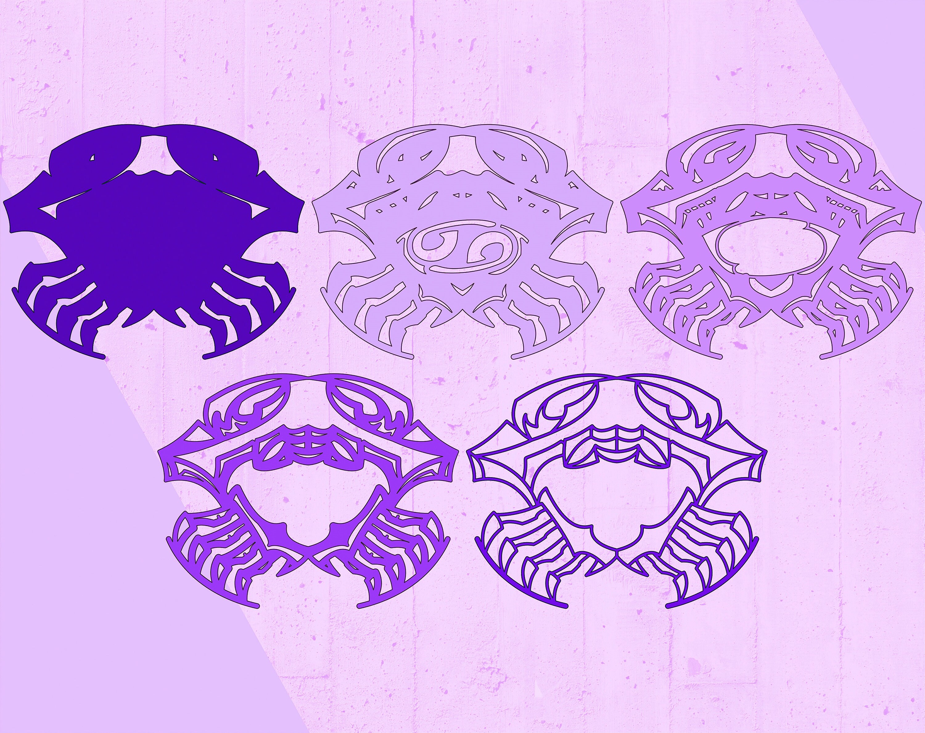 Cancer Zodiac SVG Files for Cricut, Layered Laser Cut, Digital Download ...