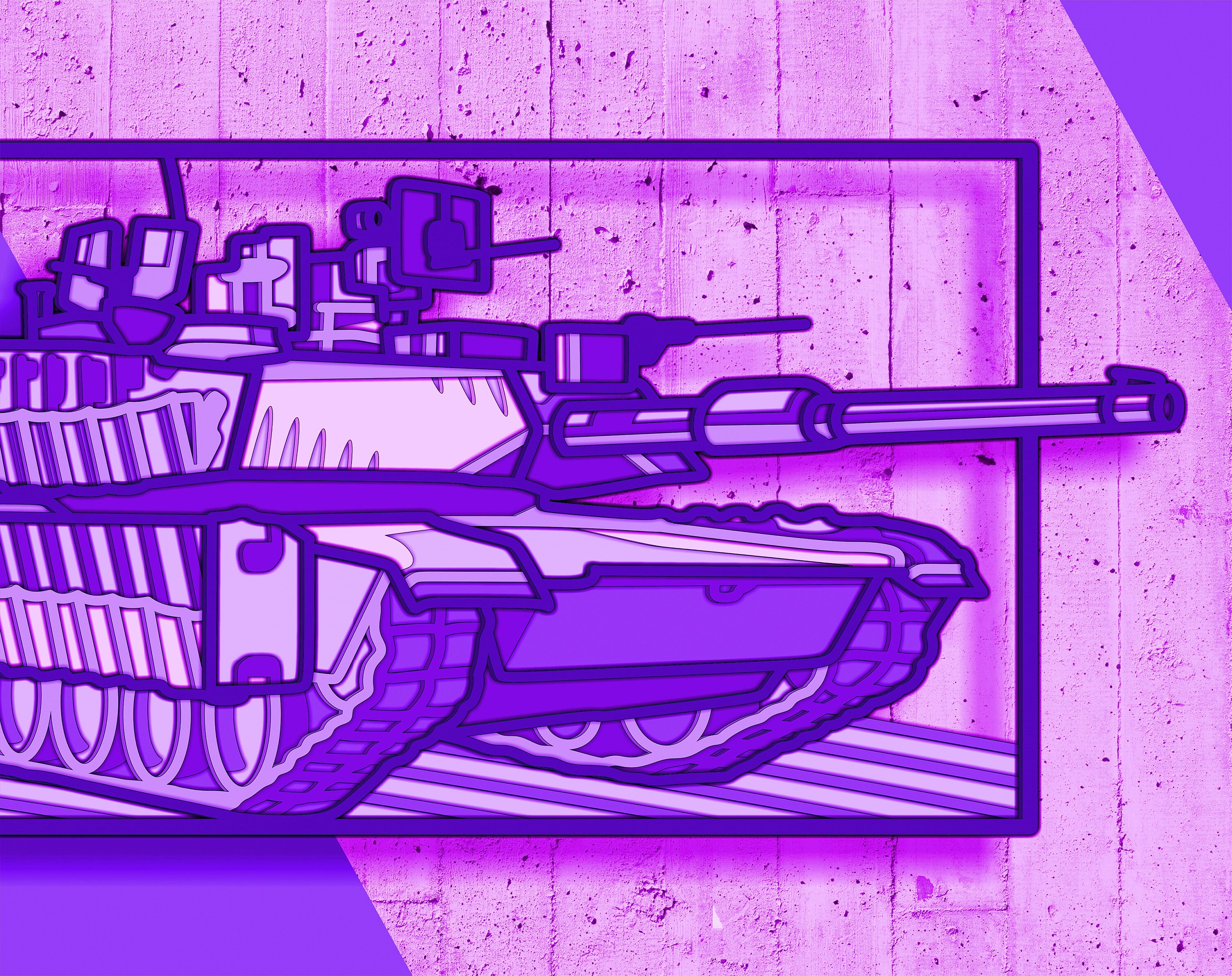 M1 Abrams Tank SVG Files for CNC Router, 3D Layered Paper Art, Laser ...