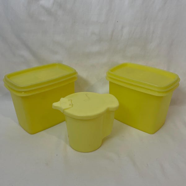 Yellow Tupperware - Etsy