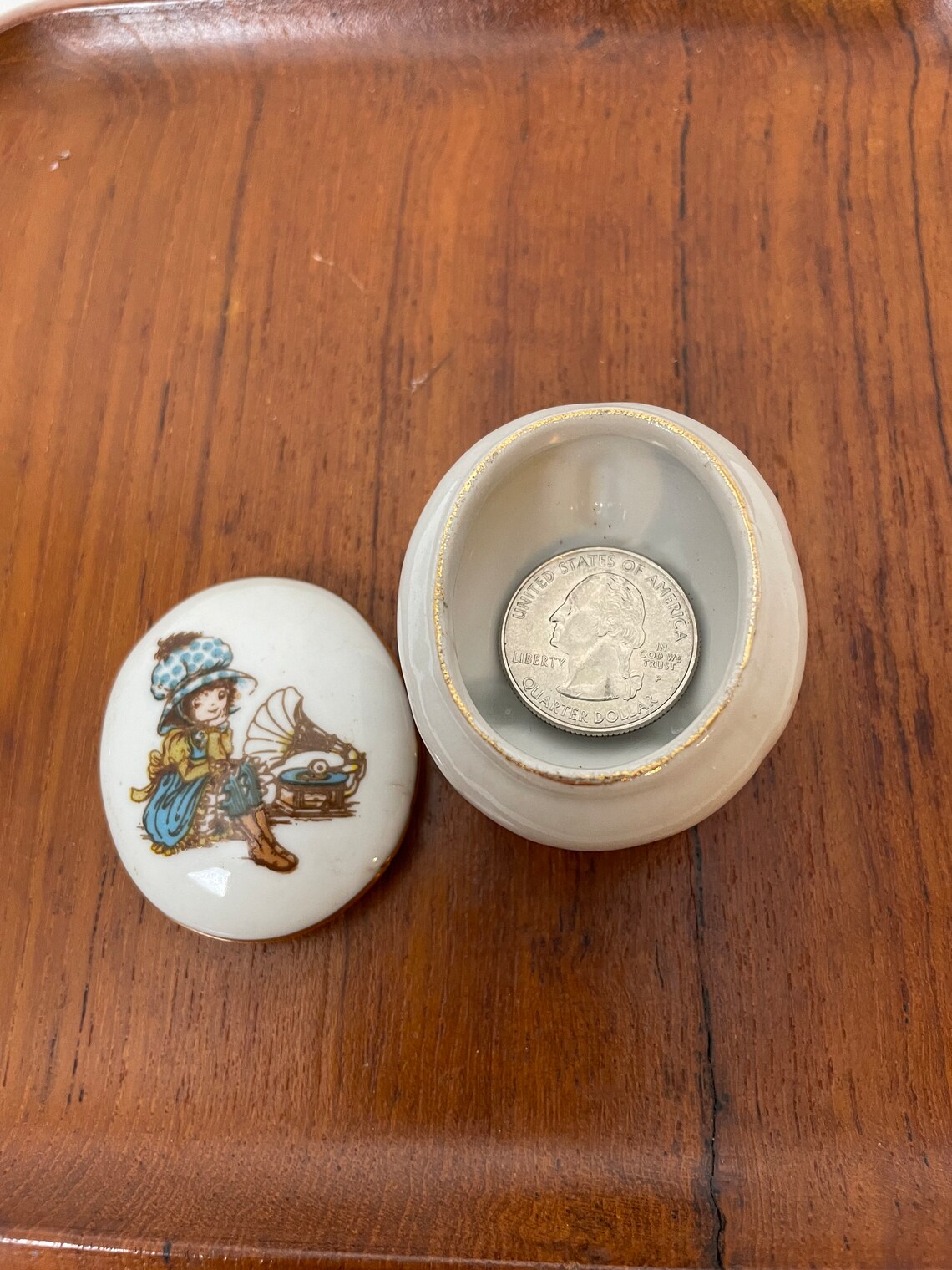Vintage Holly Hobbie Porcelain Trinket Box - Etsy