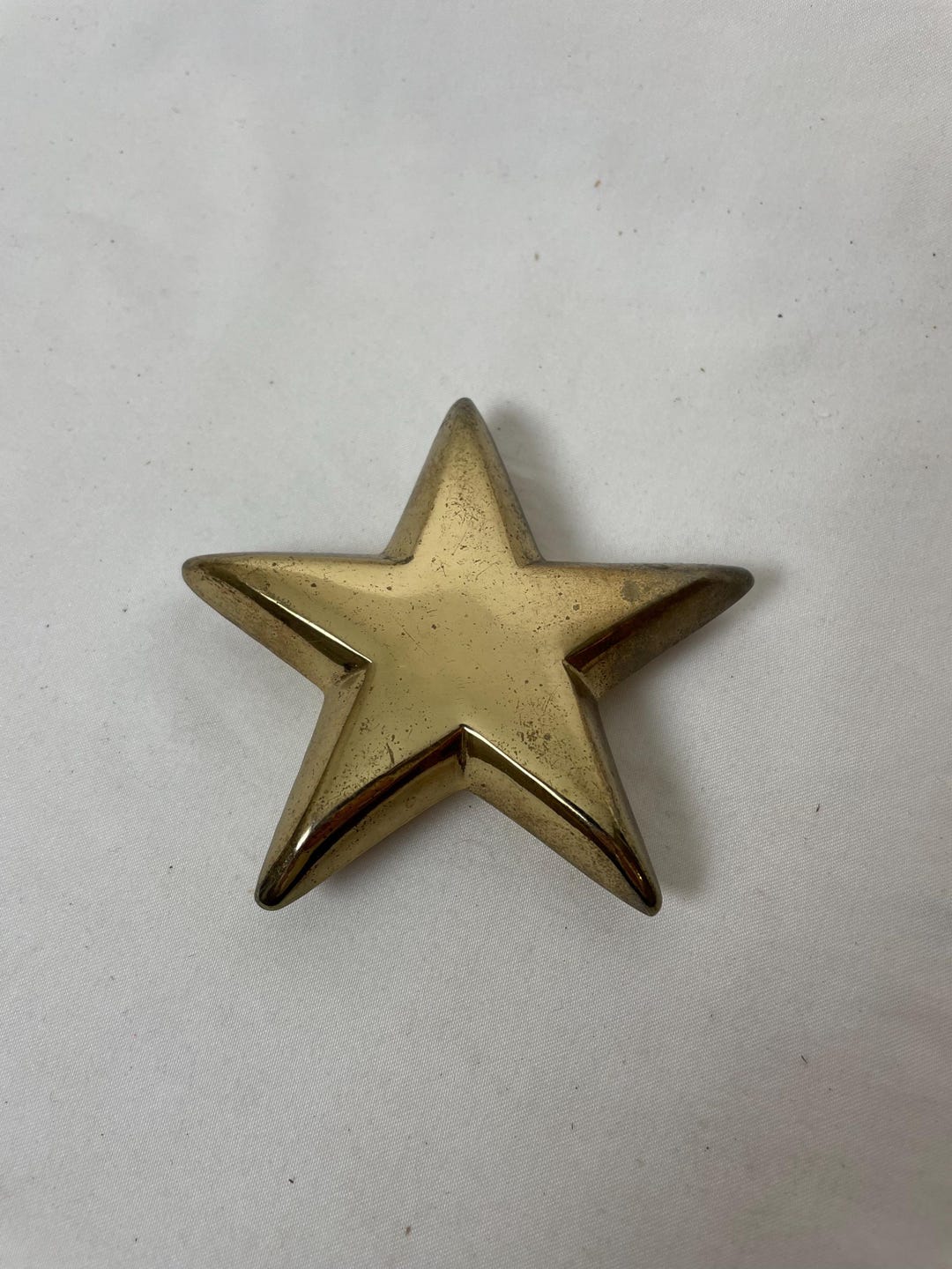 Vintage Solid Brass Star Shape Paperweight Made by A & M Leatherlines ...