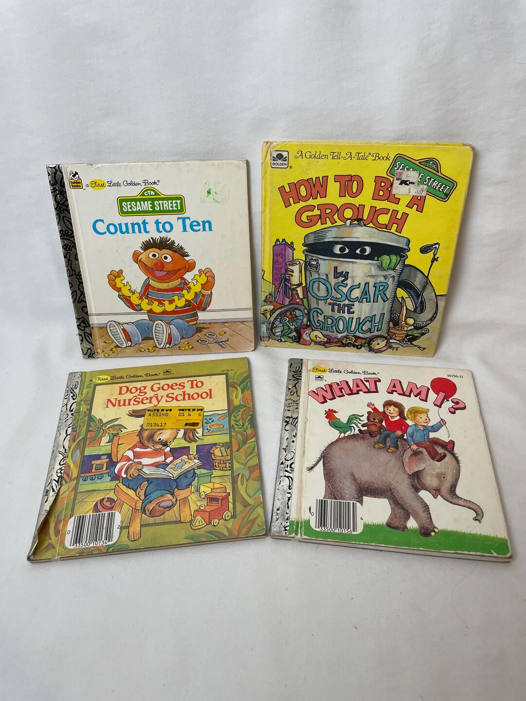 Lot of Four 5” First Little Golden Books - 1970’s, 1980’s Sesame Street ...